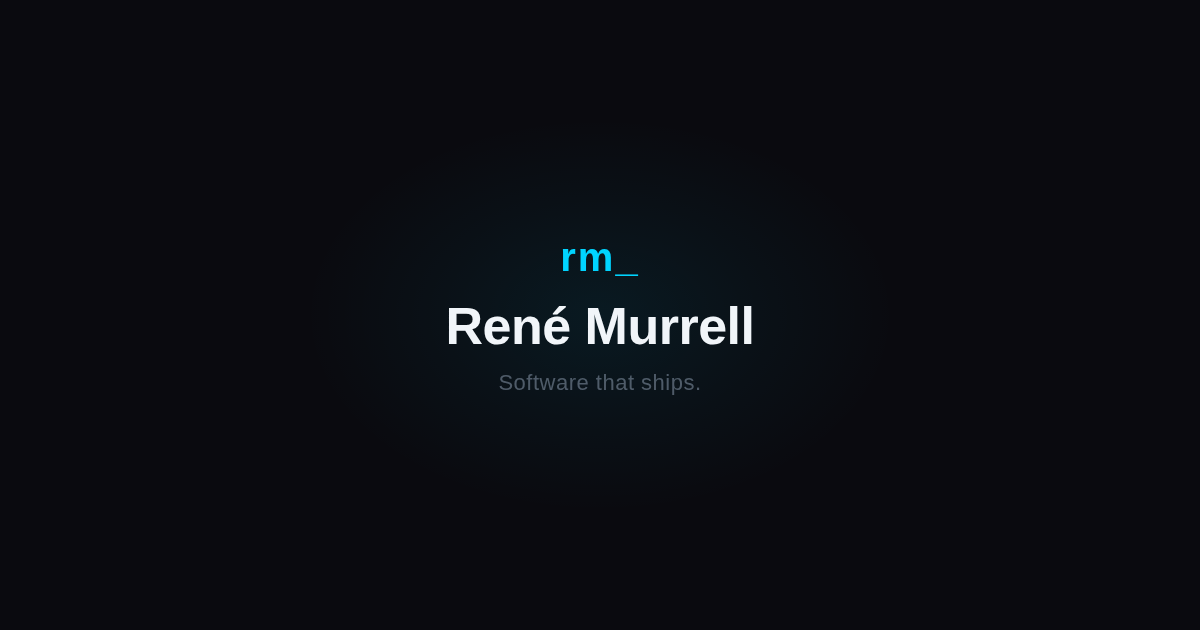 René Murrell — Building in Public
